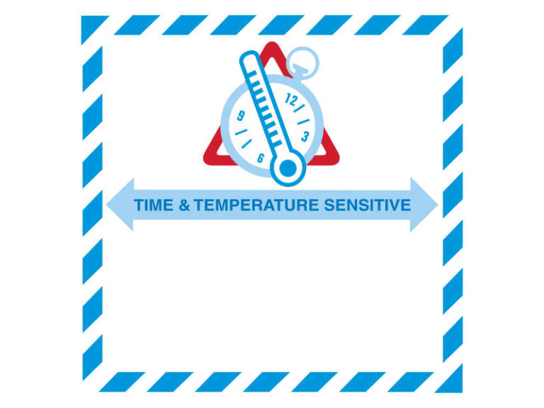 Standard IATA “Time and Temperature Sensitive” label – Herport